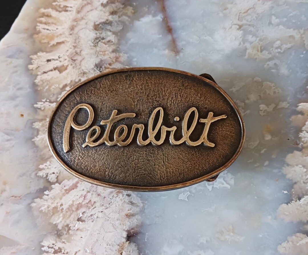 Peterbilt Vintage Brass Belt Buckle - Etsy
