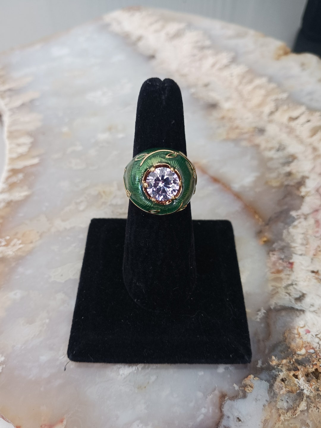 Princess Amanda Borghese Gorgeous Statement Dome Large Stone Ring ...