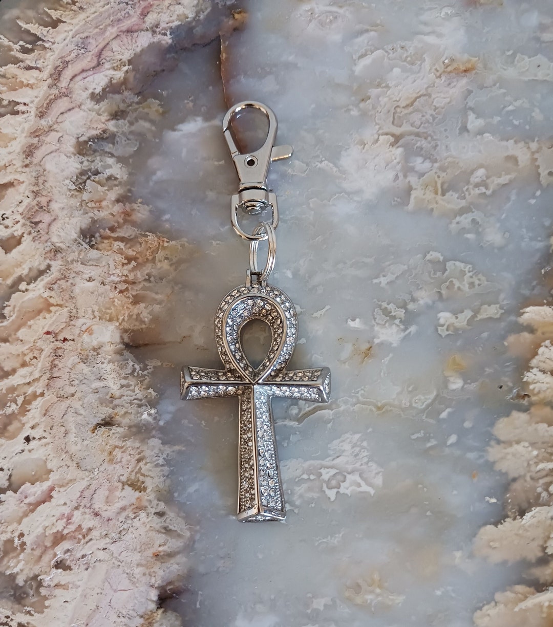 Ankh Egyptian Vintage Rhinestone Purse Charm - Etsy