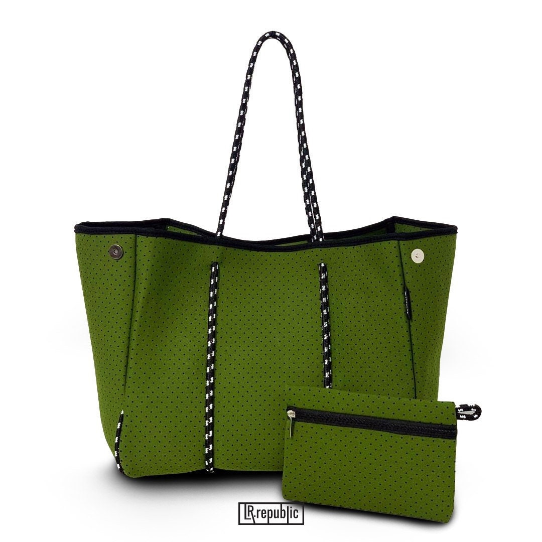 Olive Green- Original Neoprene Bags. Beach Bag, Baby Bag, Gift Idea ...