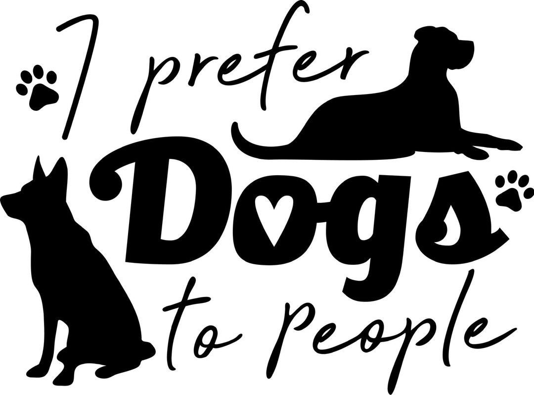I Prefer Dogs to People Decal - Etsy