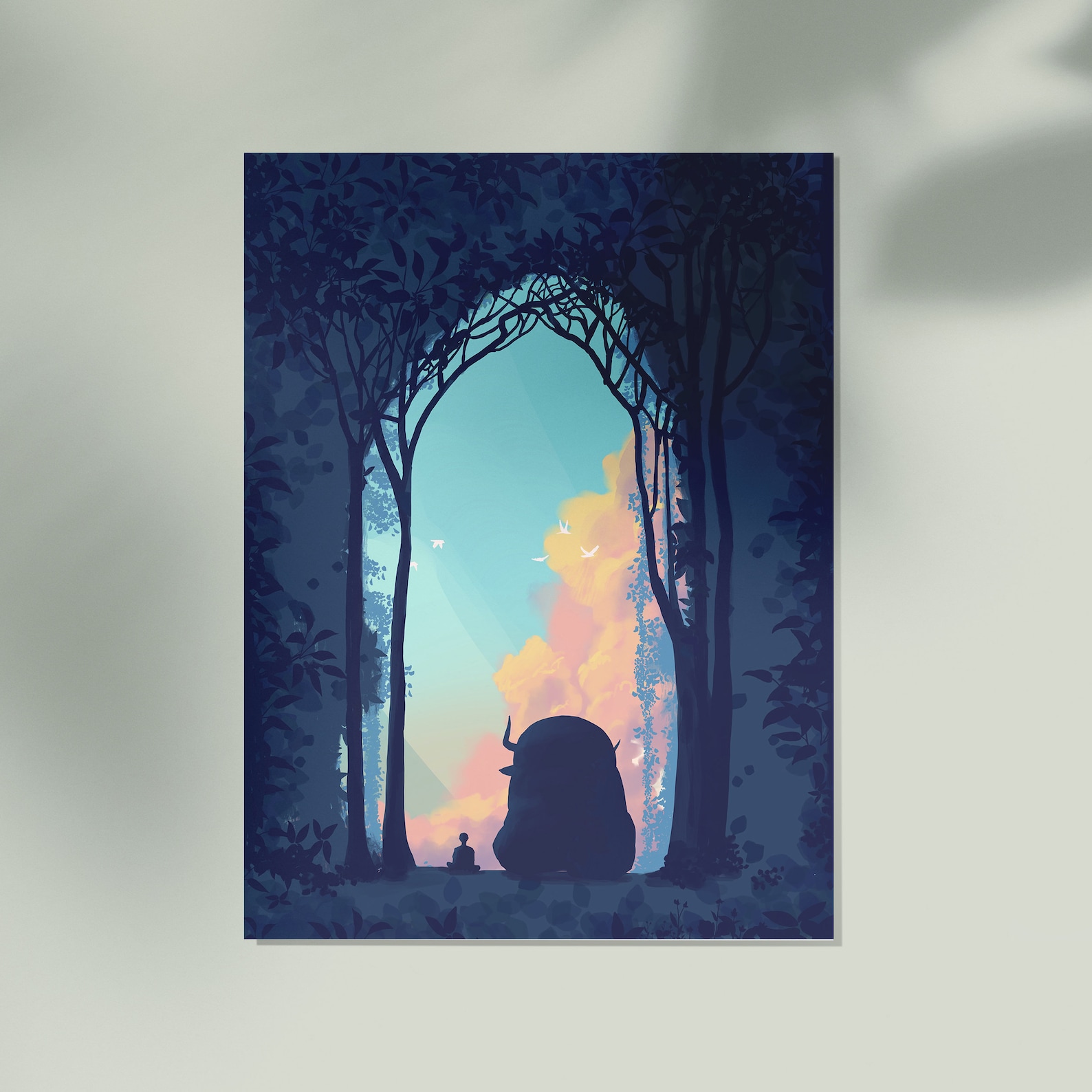 Flying Bison | Appa Anime Wall Art Print | Kawaii Room Aesthetic Decor ...