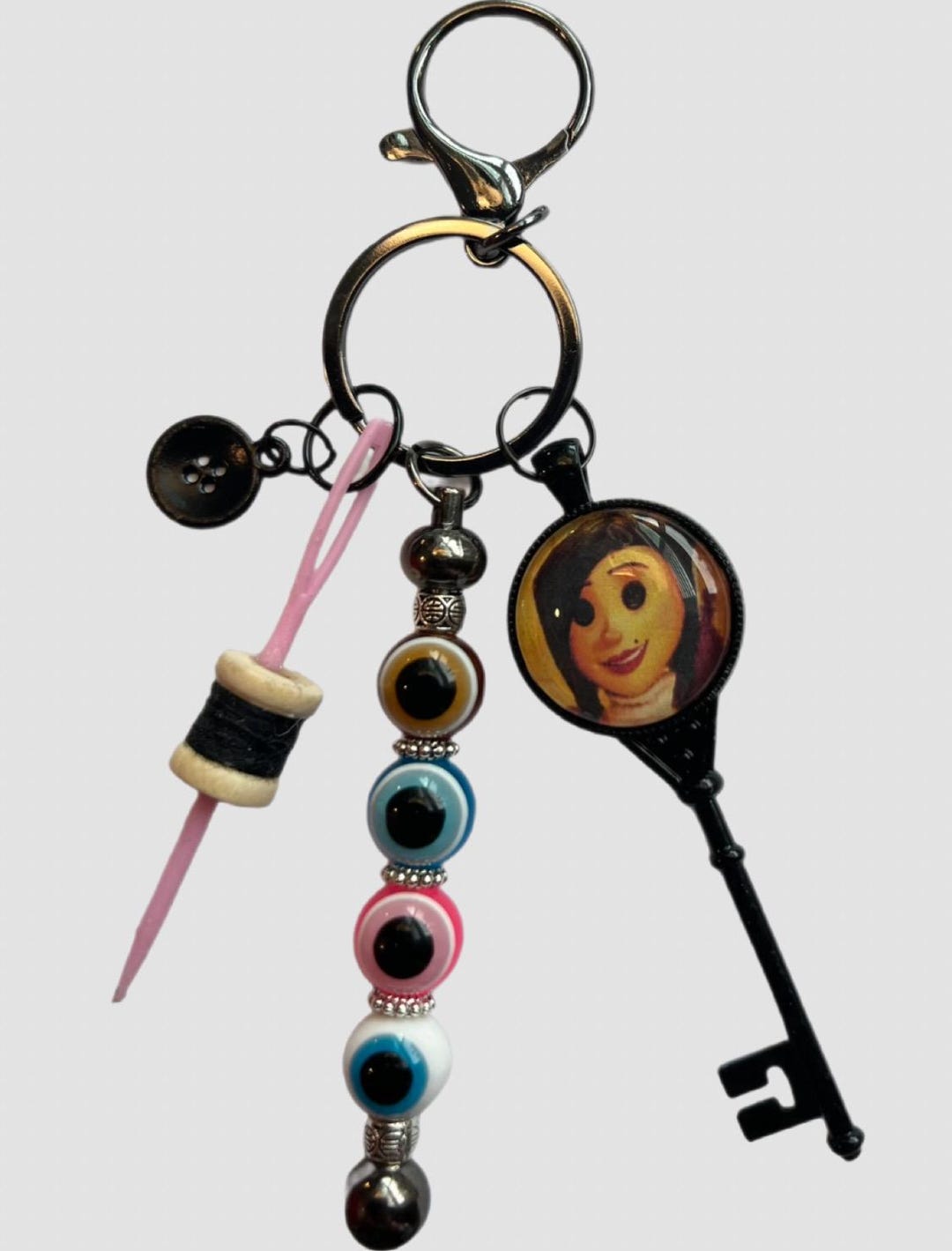 Coraline Inspired Keychain! Come See the Other Mother! With Ghost Eye ...