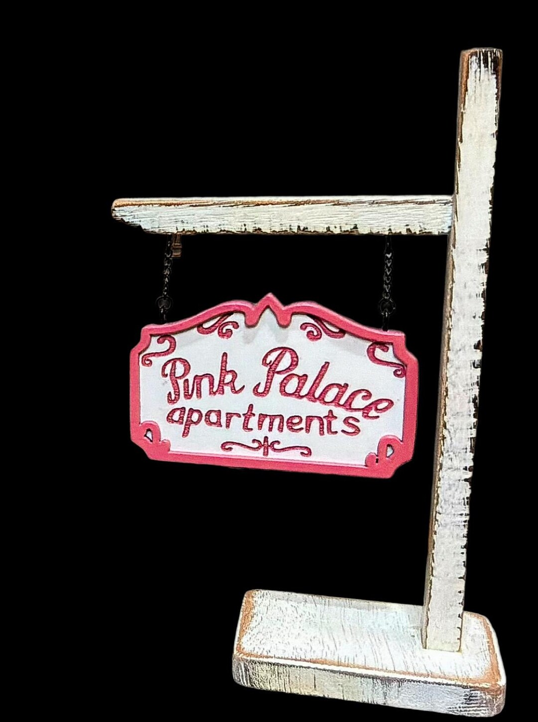 Desk Size Pink Palace Sign With Stand. Handmade and Hand Painted ...