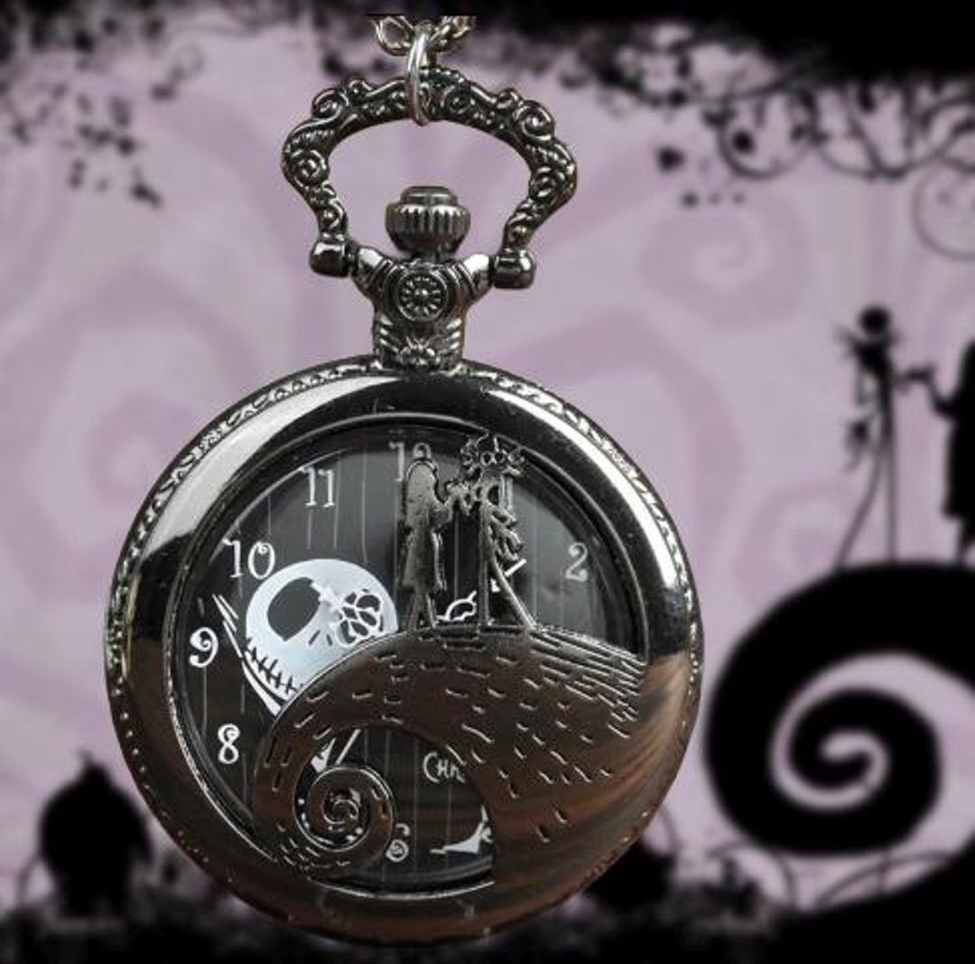 Tim Burtons A Nightmare Before Christmas Pocket Watch Pendant W/chain ...