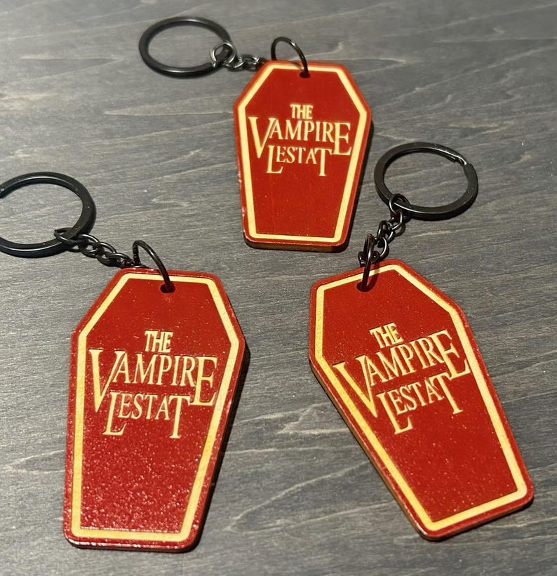 The Vampire LESTAT Engraved Coffin Keychain.interview With the Vampire ...