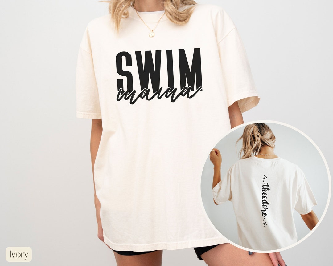 Custom Swim Mom Shirt With Kids Names on Back,swim Mom Gift,comfort ...