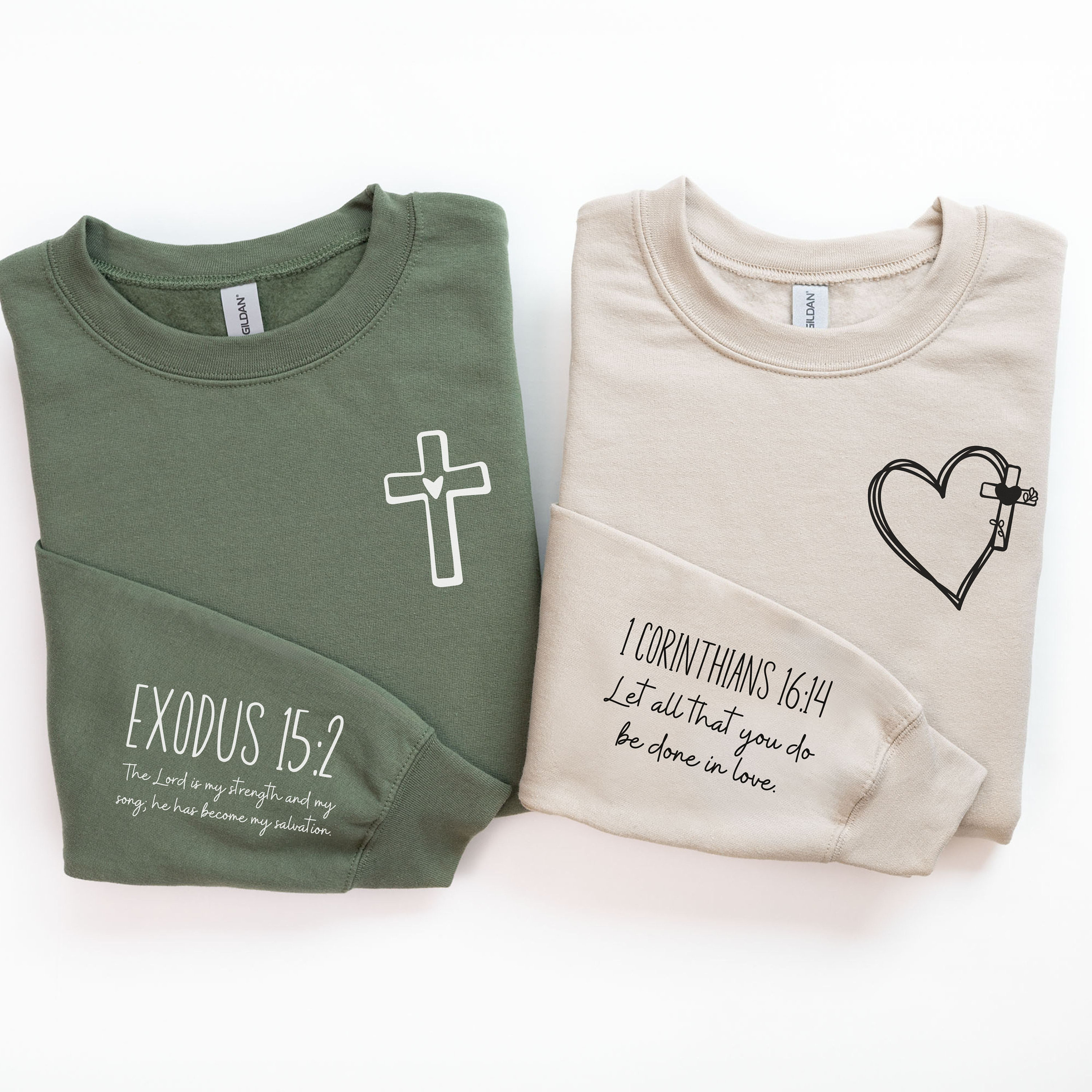 Bible Verse Sleeve Print Sweatshirt,christian Gift for Her,christian ...