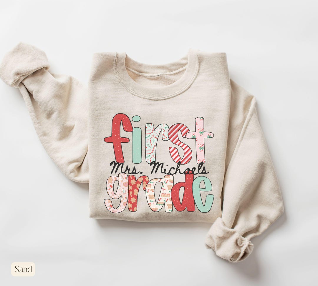 First Grade Teacher Sweatshirt,1st Grade Teacher Sweatshirt,1st Grade ...