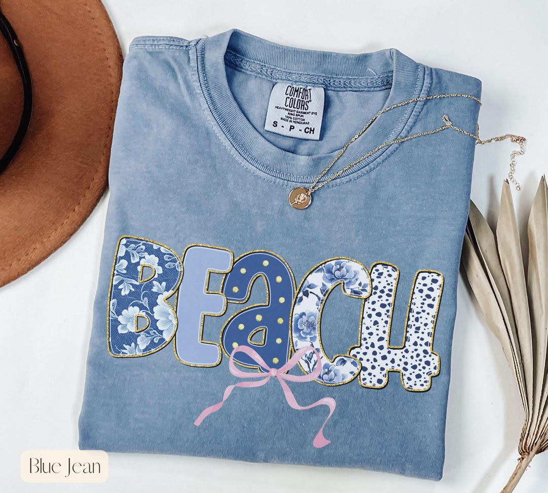 Comfort Colors Beach Shirt, Cute Beach Summer Boho Tee, Beachy Tee ...