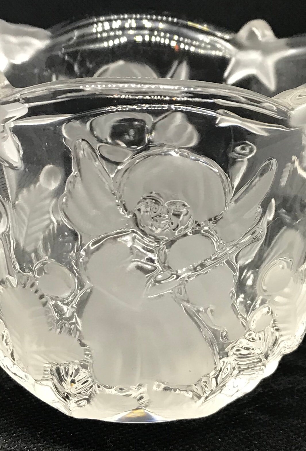 Vintage Crystal Candy Dish With Etched Angels - Etsy