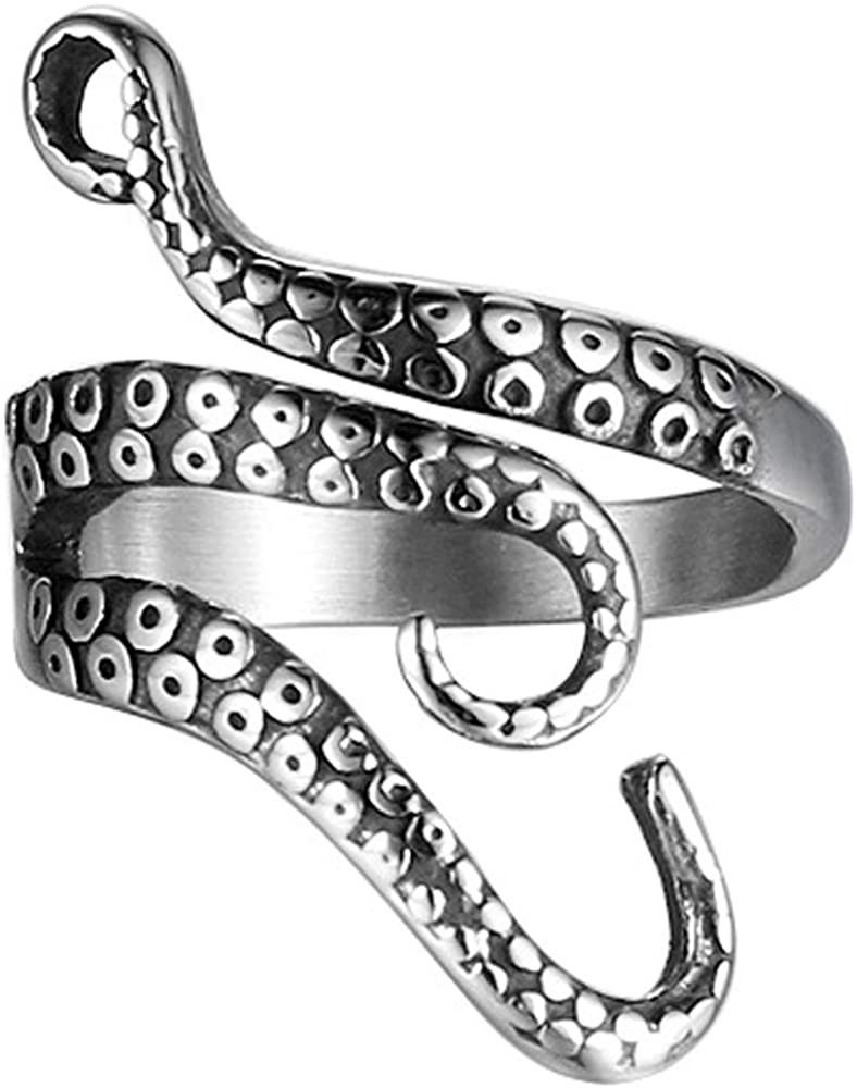 Vintage Stainless Steel Octopus Ring - Etsy