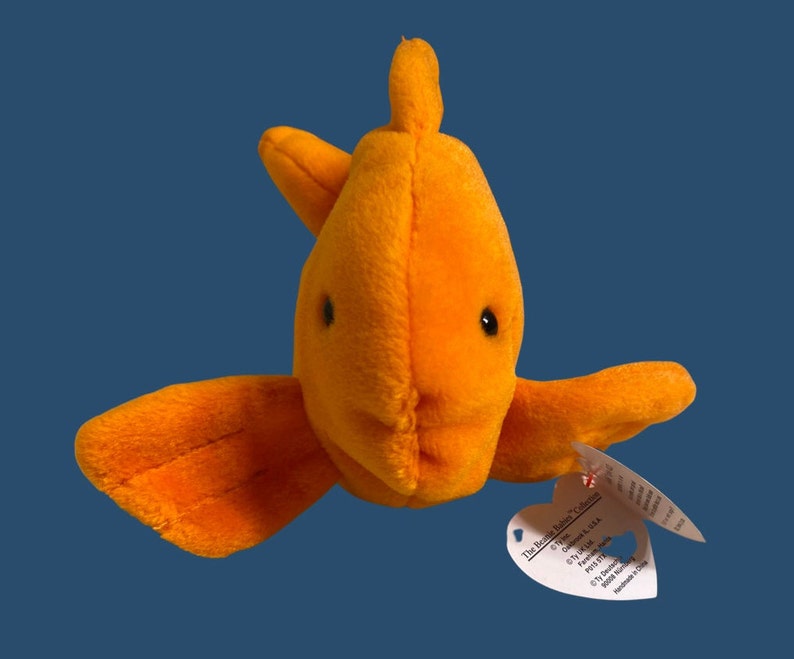 TY Rare Goldie the Goldfish Beanie Baby Tag Errors Style 4023-mint ...