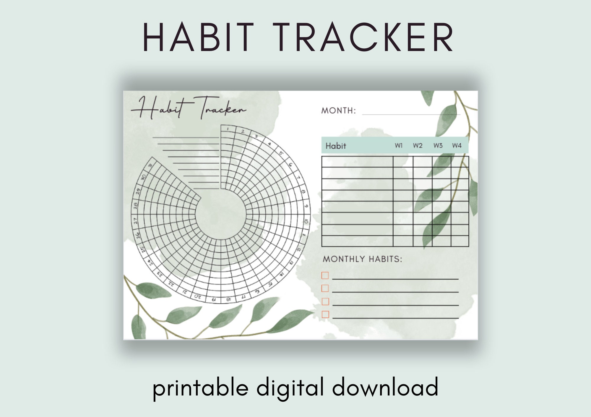 Goal & Habit Tracker || Focus, Business, Personal Improvement ...