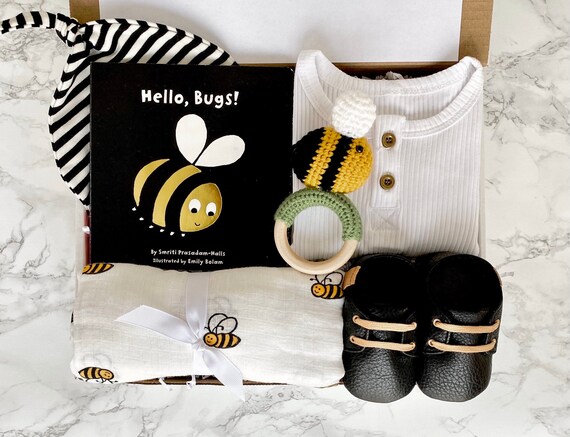 Cute Baby Bumble Bee Gift Box for New Mom Unisex Baby Shower | Etsy