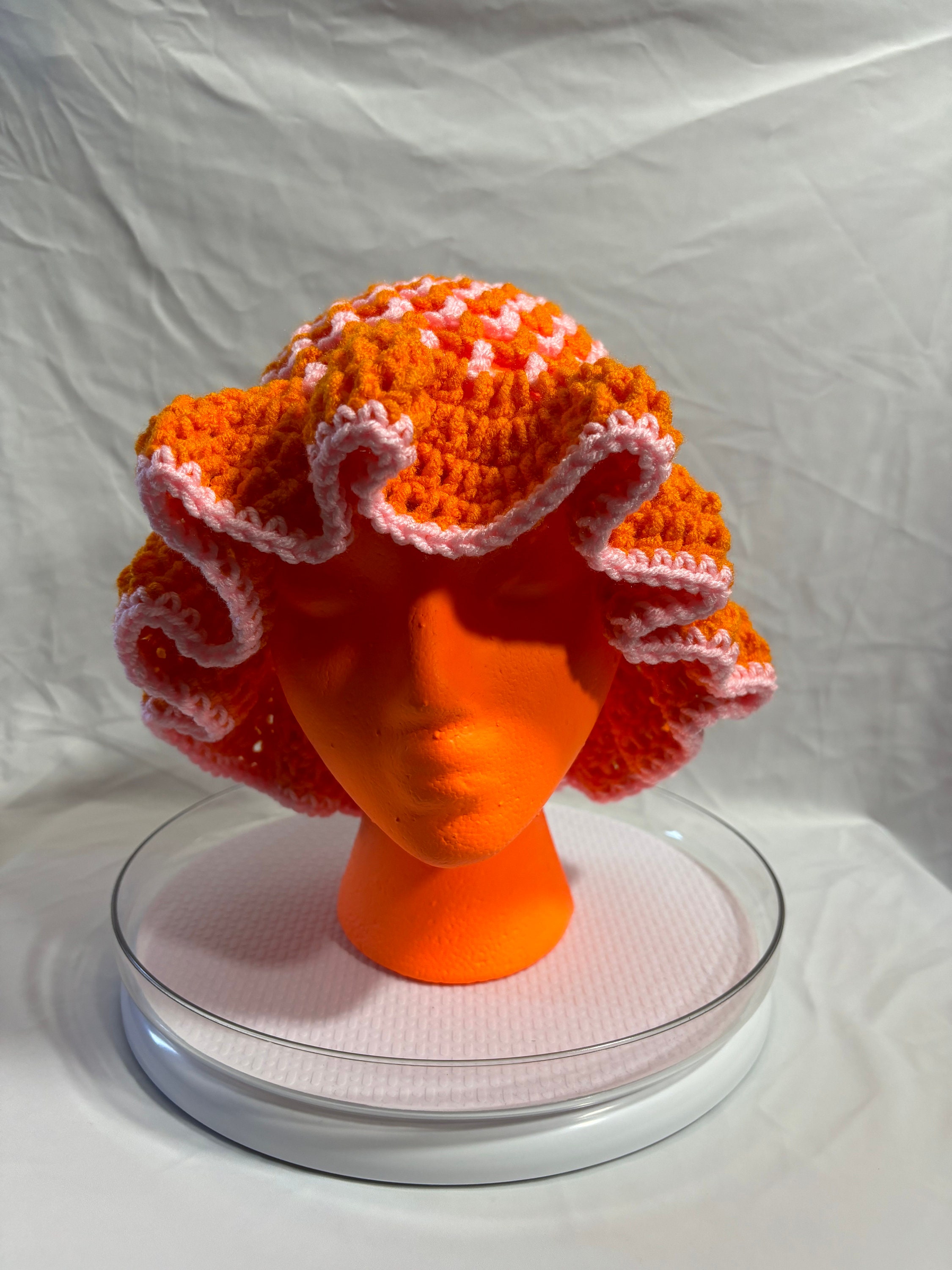 Mesh Crochet Ruffle Hat - Etsy