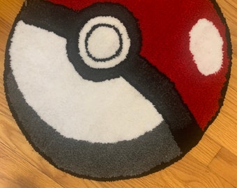 Pokeball Rug - Etsy