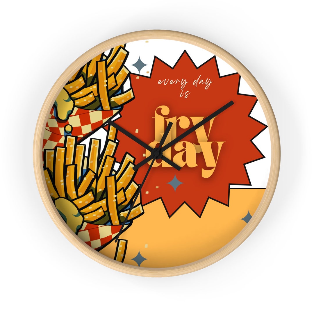 French Fry Wall Clock, Unique Gifts for Women Men, Funny French Fry ...
