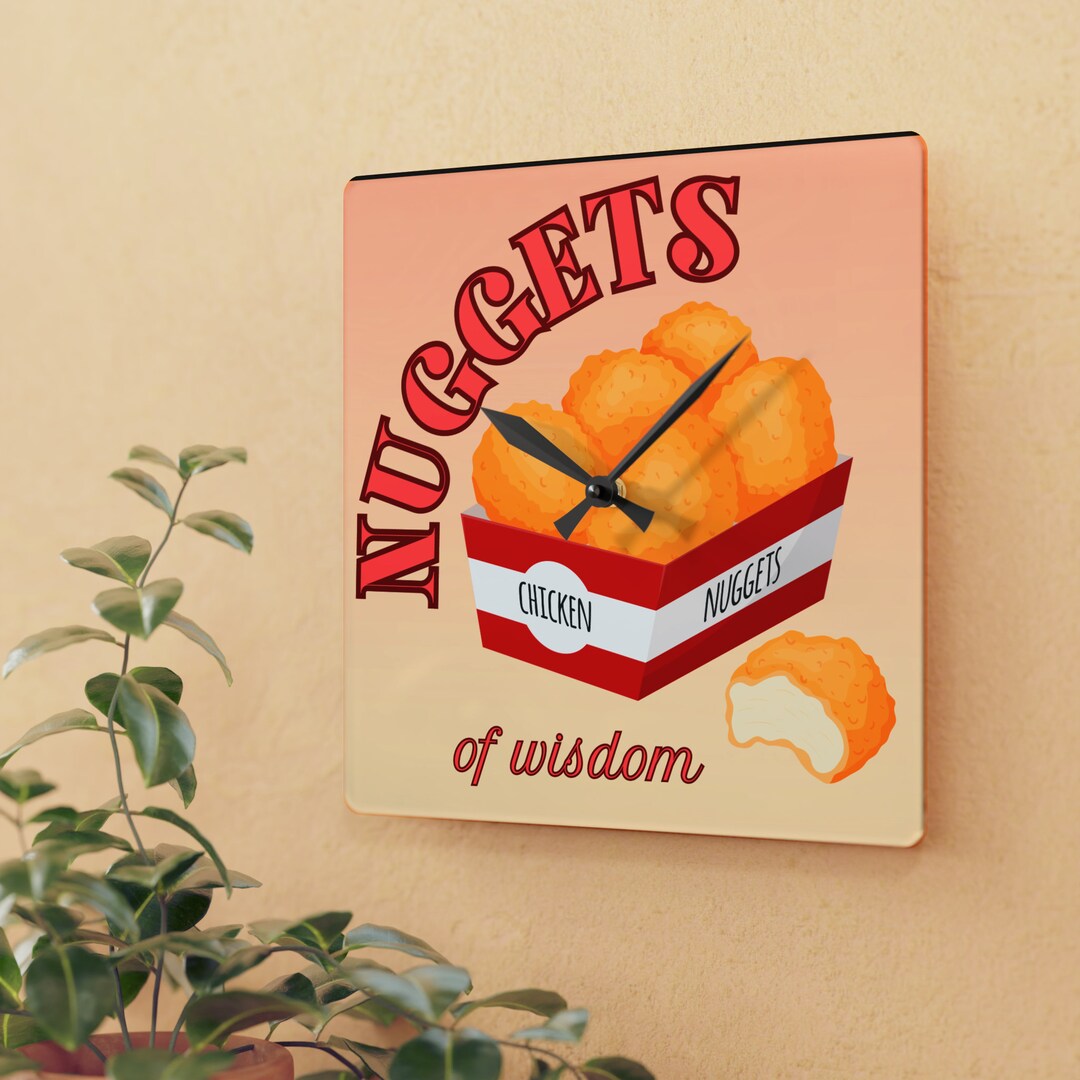 Unique Clocks, Chicken Nugget Clock, Clock for Wall, Unique Gift for ...