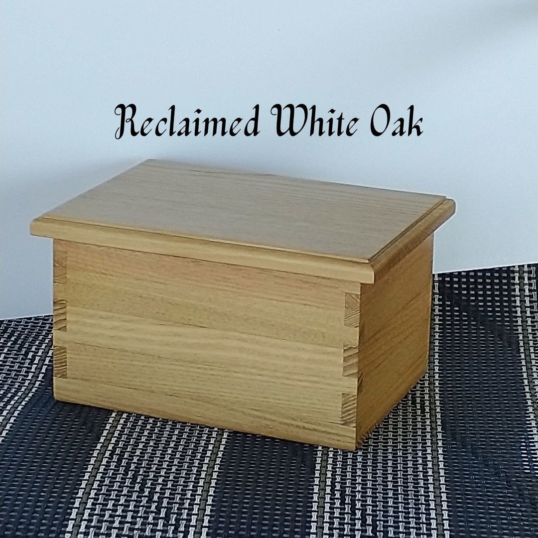 Decorative Wood Box With Lid, Reclaimed Wood Box, Oak Keepsake Box ...