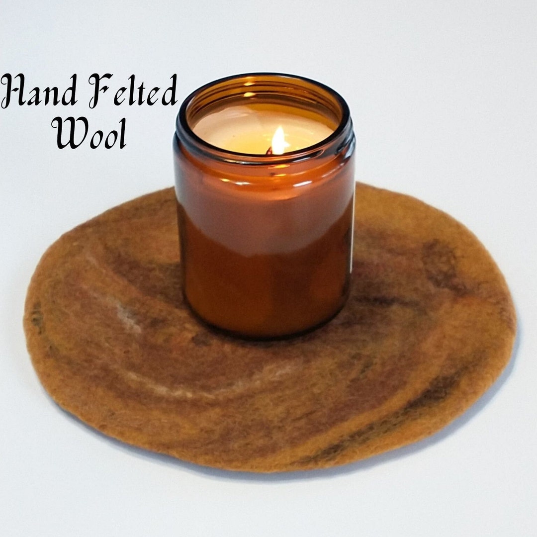 Wool Table Pad 8 1/4 Inch, Wool Felt Trivet, Wool Candle Mat, Wool ...