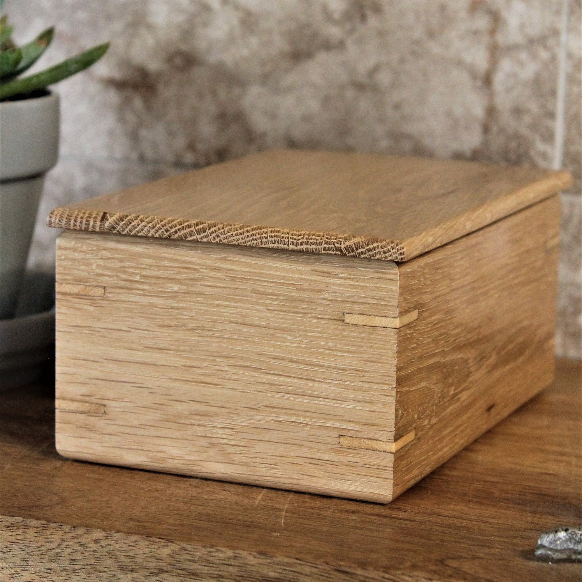 Decorative Wood Box with Lid Reclaimed wood box 60 Oak | Etsy