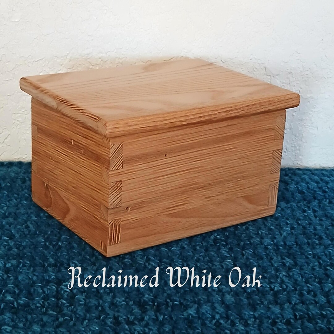 Decorative Wood Box With Lid, Reclaimed Wood Box, Oak Keepsake Wood Box ...