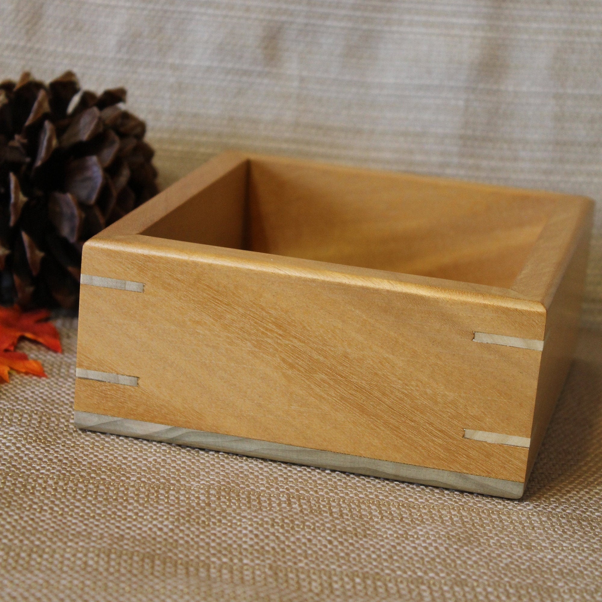 Decorative Wood Box Small storage box mahogany Reclaimed | Etsy