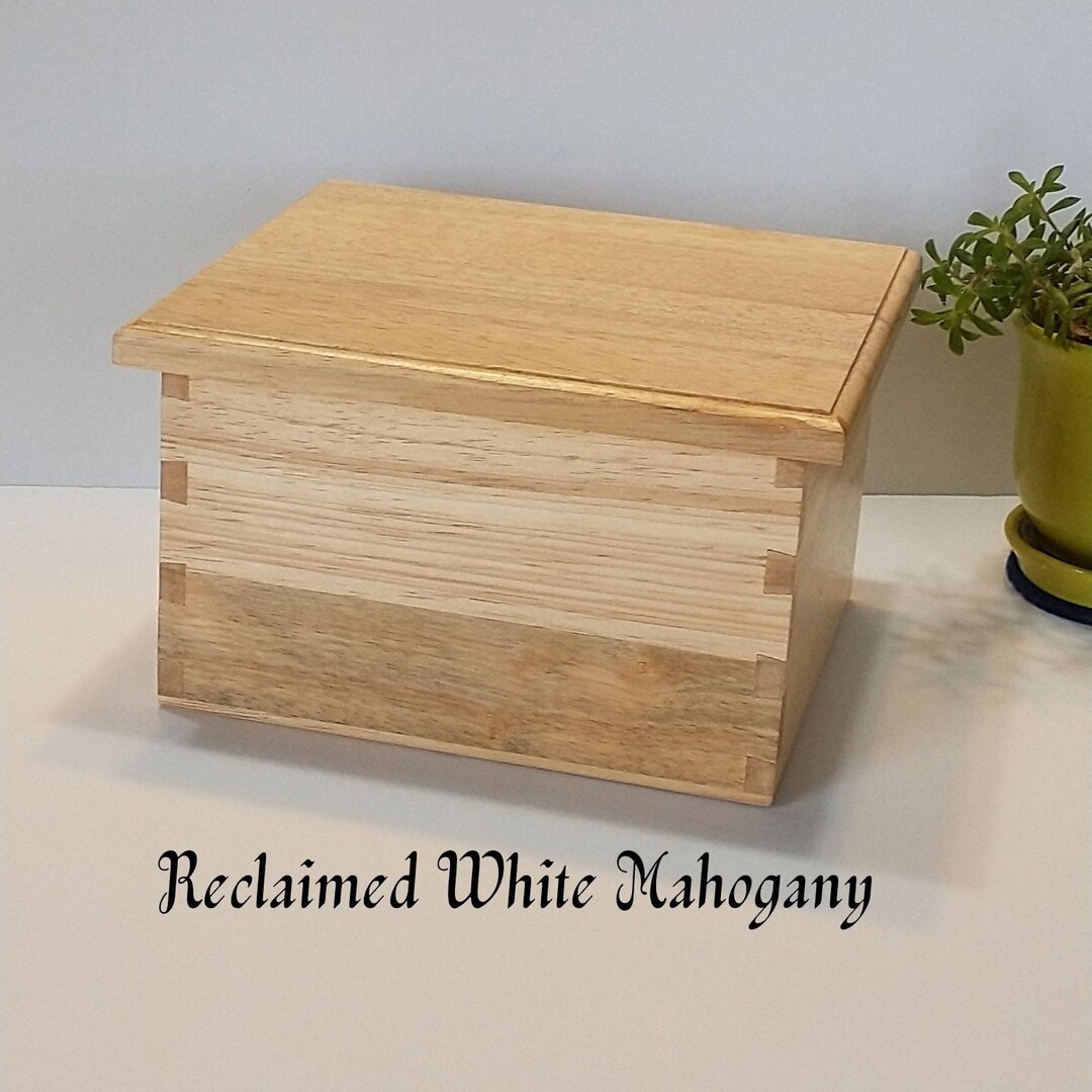 Decorative Wood Box With Lid, Reclaimed Wood Box, Mahogany Gift for Dad ...