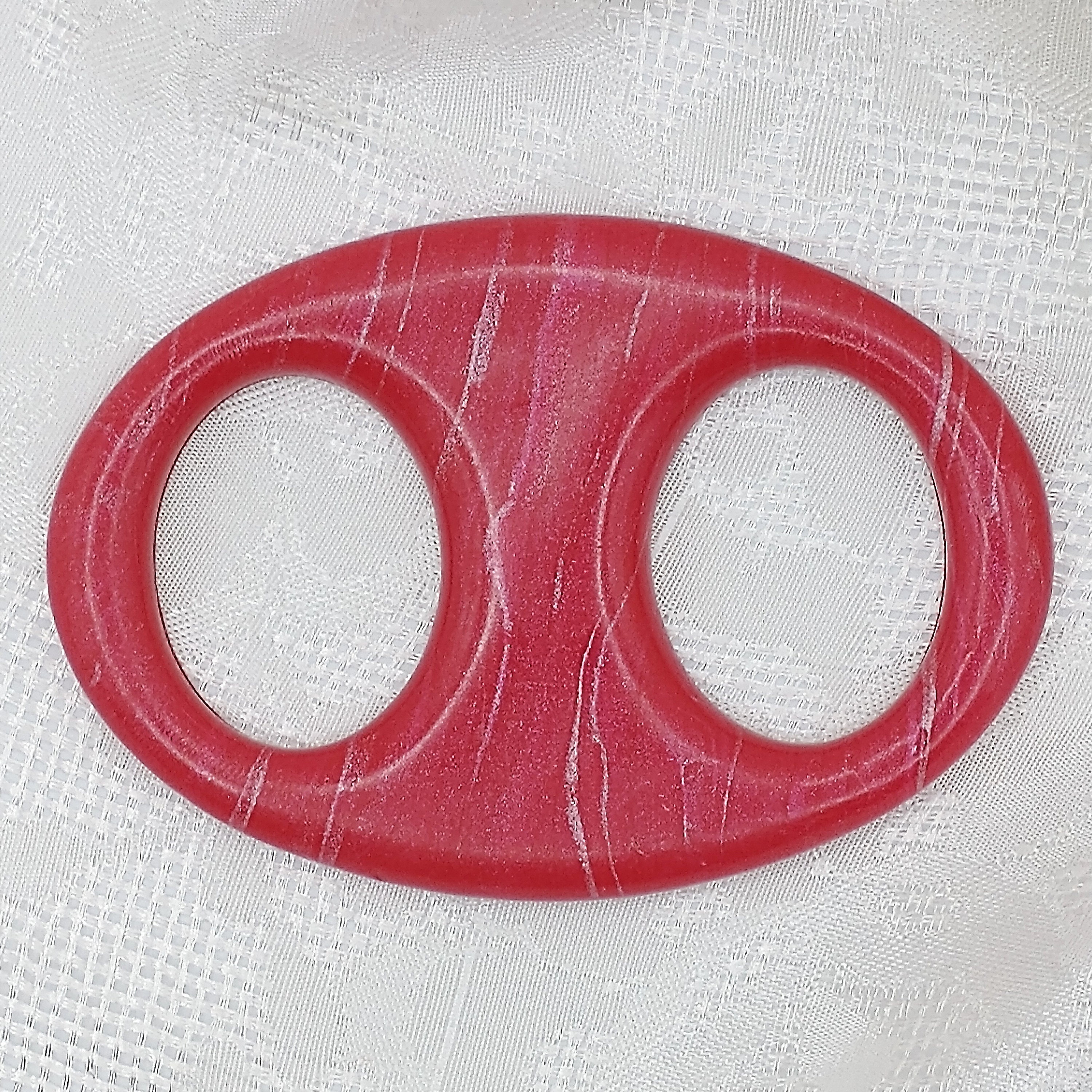 Oval Scarf Ring 3 Inches, Red Clay, Scarf Slide, Gift for Mom, Scarf ...