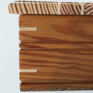 Decorative Wood Box With Lid, Old Growth Long Leaf Pine Storage Box ...