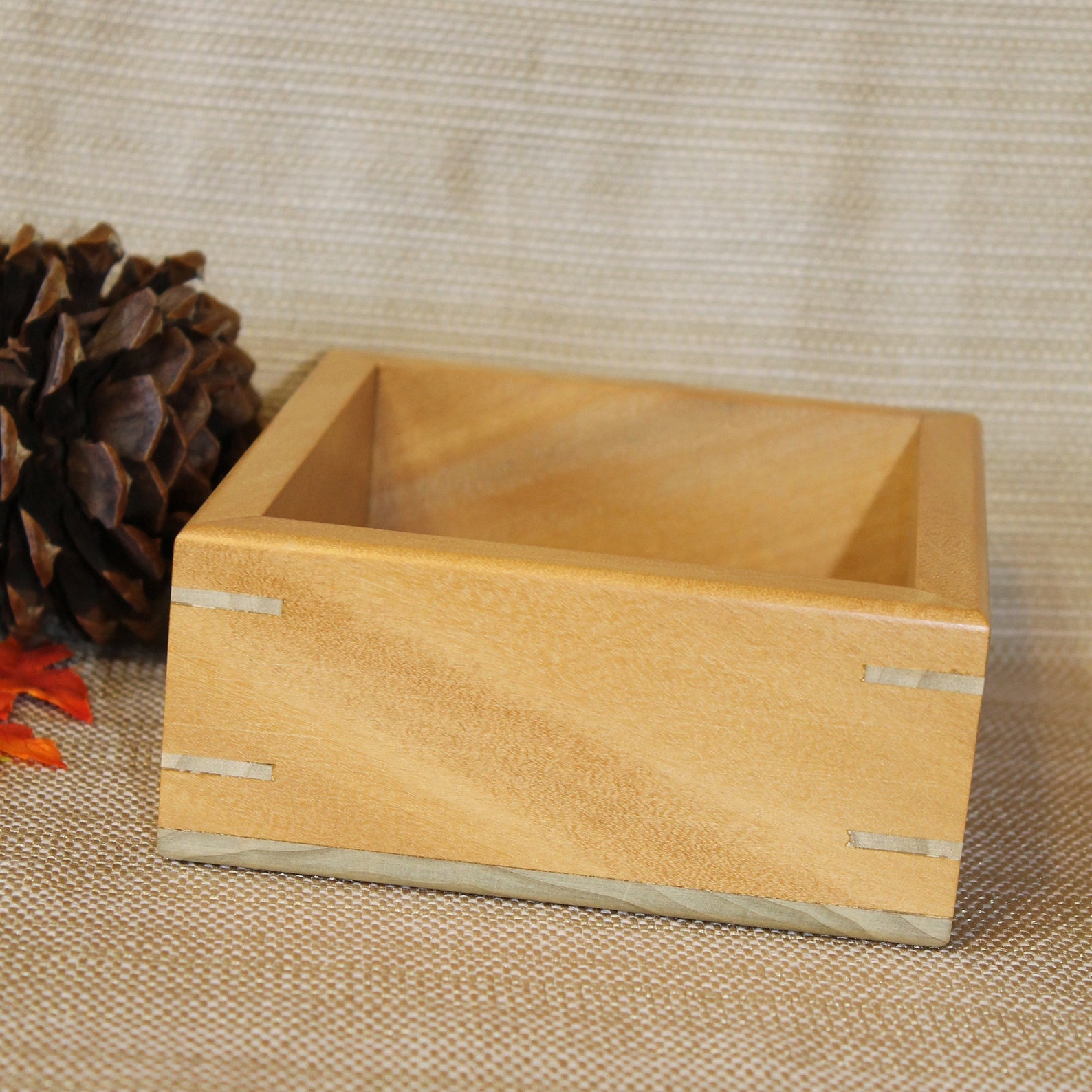 Decorative Wood Box Small storage box mahogany Reclaimed | Etsy