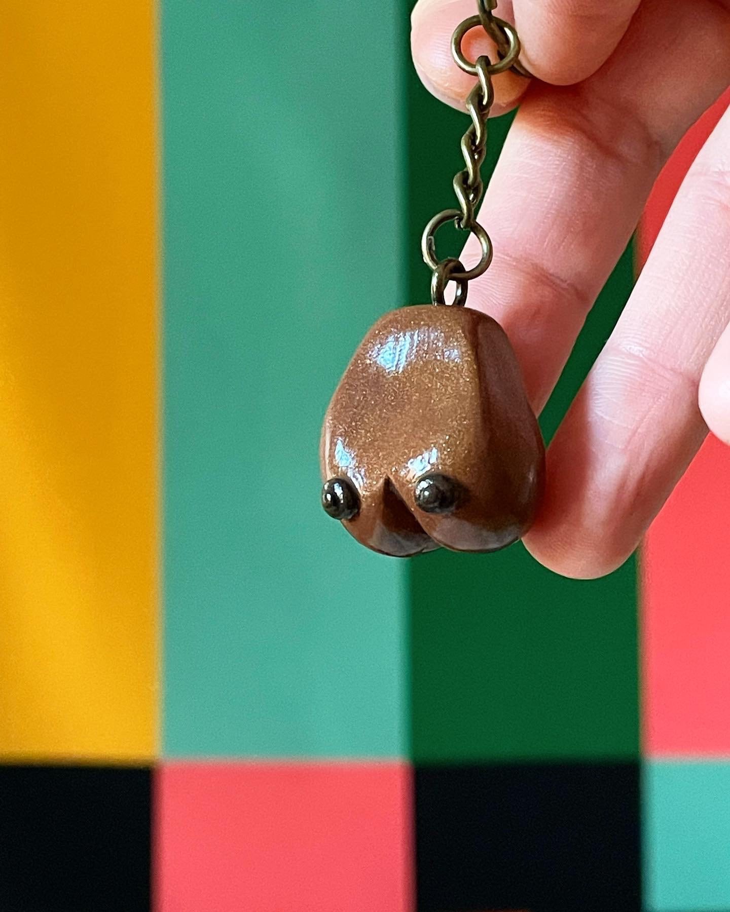 Boob Keychain Booby Keychain Breasts Polymer Clay Fun | Etsy