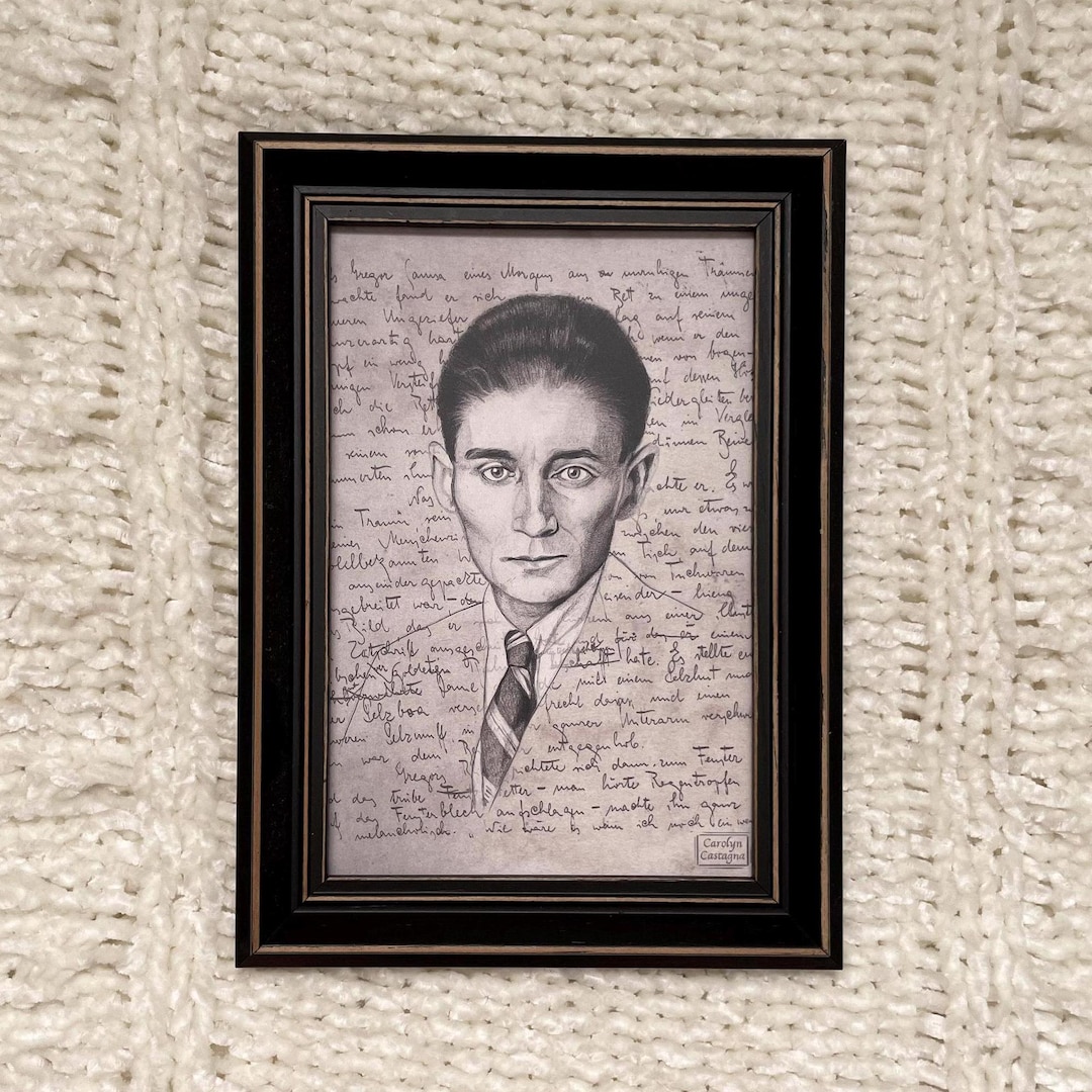 Franz Kafka Portrait Bookmark/postcard Print // Double-sided ...