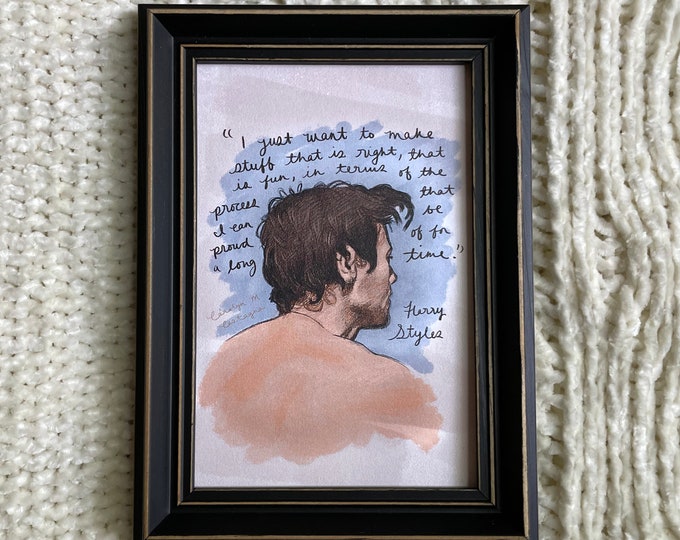 Harry Styles Portrait Art Print // Double-sided // Graphite Drawing - Etsy