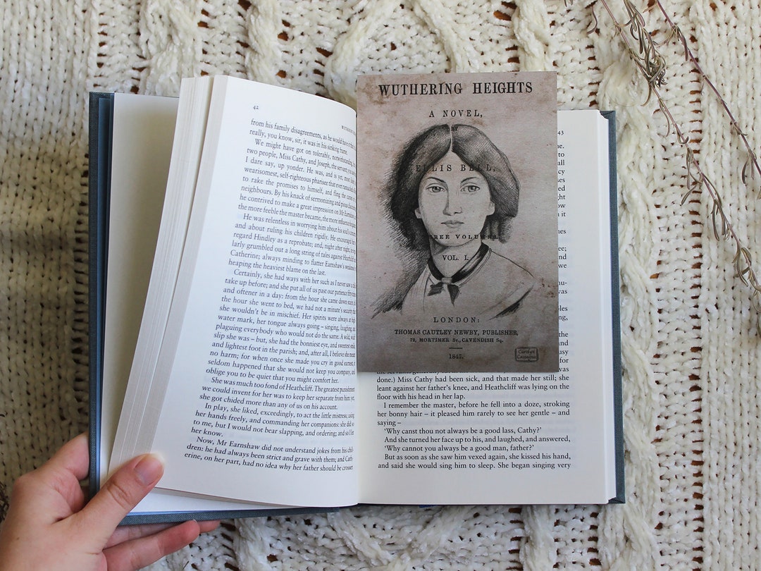 Emily Bronte Portrait Bookmark/postcard Print // Double-sided ...
