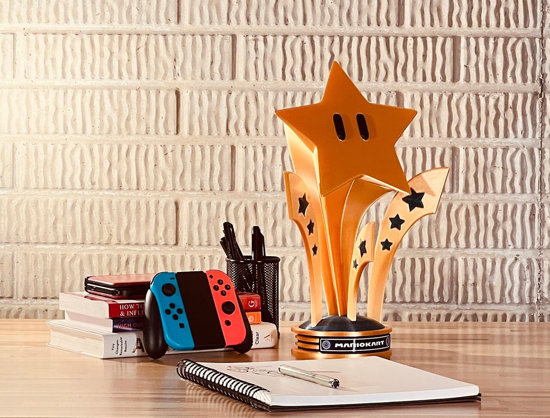 Mario Kart Star Cup (14", 7") | MK8D Trophy - Etsy