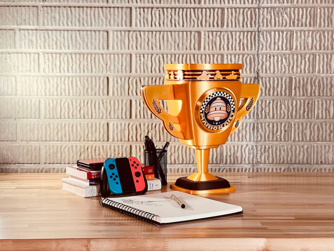 Mario Kart DLC Cup (14", 7" & Customizable) | MK8D Trophy - Etsy