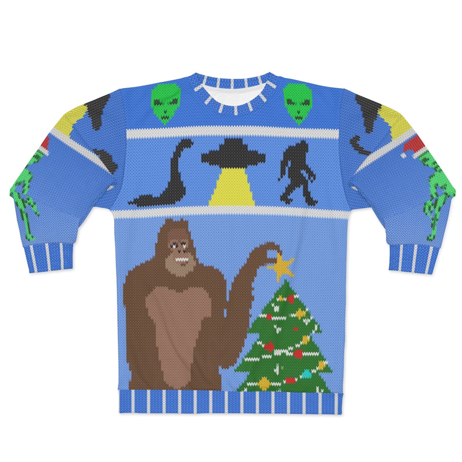 Bigfoot Aliens UFO and Nessie Ugly Christmas - Etsy
