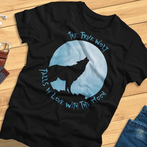 The True Wolf Falls in Love With the Moon Wolf Moon Lycan - Etsy