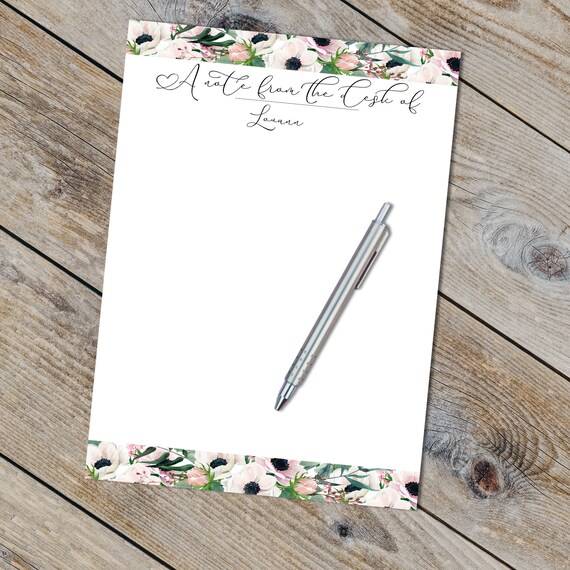 Floral Bohemian Writing Paper Set 5.5 x 8.5 with matching | Etsy