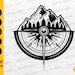 Adventure Compass SVG | Mountain SVG | Nature SVG | Trees Svg | Cricut ...