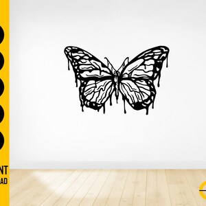 Dripping Butterfly SVG | Butterflies SVG | Animal T-shirt Decor Decal ...