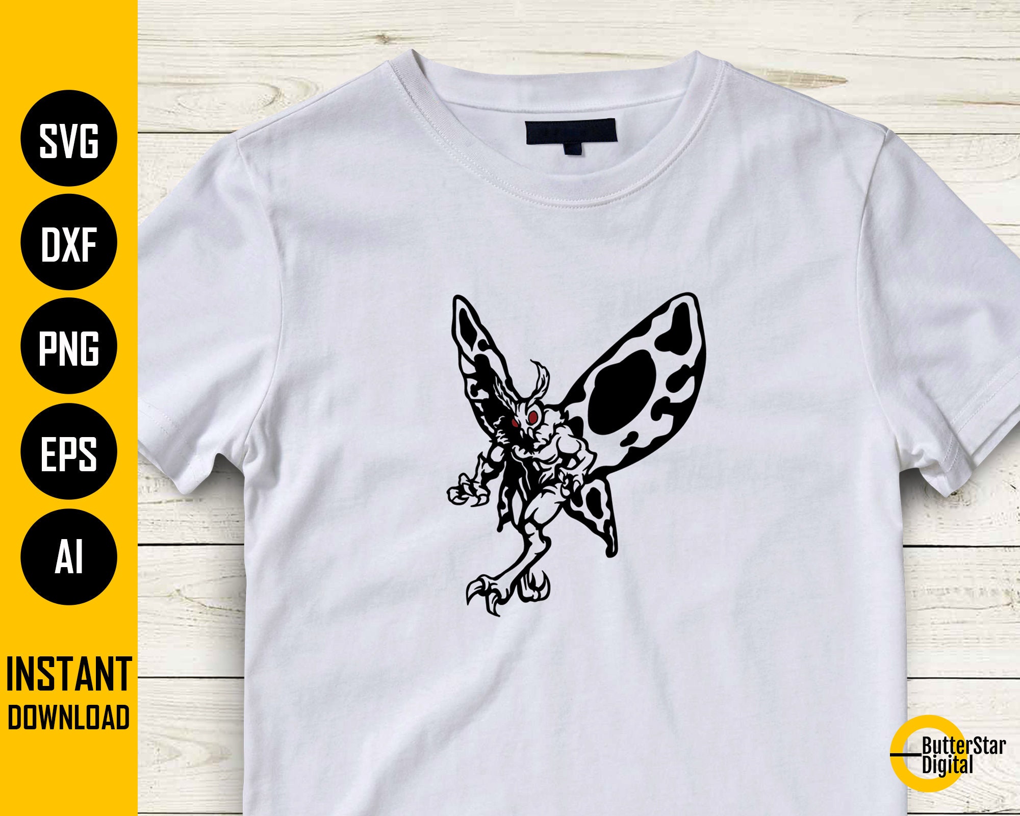 Mothman SVG Humanoid Moth SVG Monster Insect SVG Cricut - Etsy Canada