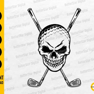 Skull Golfer SVG | Golf Player SVG | Skeleton Hole in One Par Birdie ...