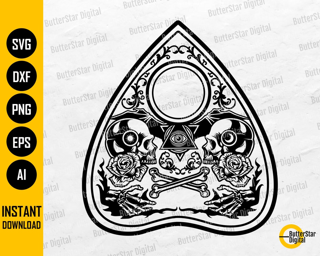 Ouija Planchette SVG | Spirit Board Game SVG | Cricut Cut File ...