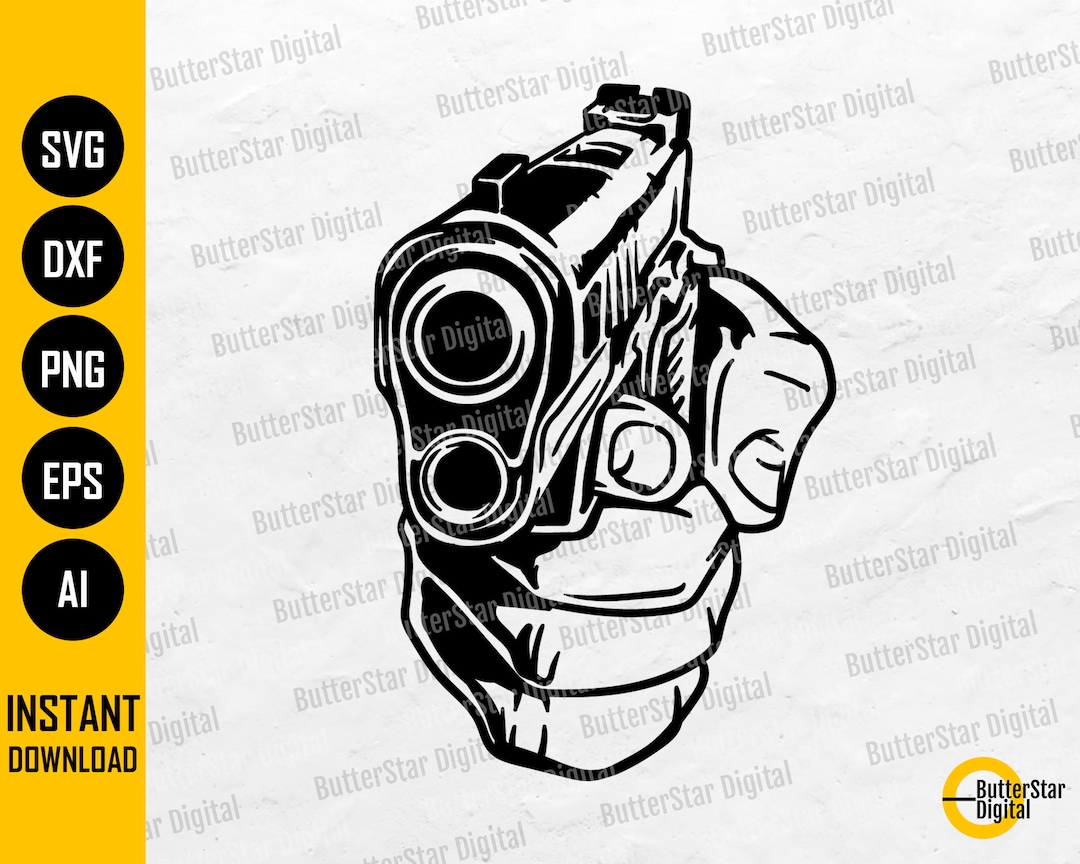 Gunpoint SVG | Pistol SVG | Handgun SVG | Gun Svg | Weapon Firearm Kill ...