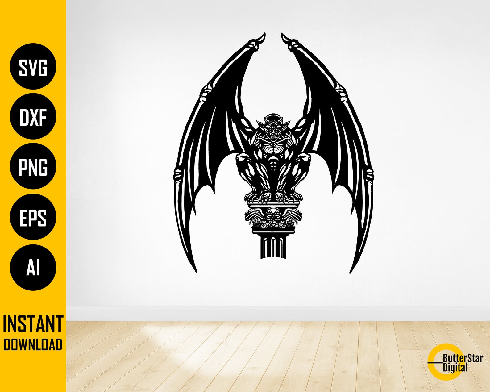 Gargoyle SVG Demon SVG Gothic New York City Monster | Etsy