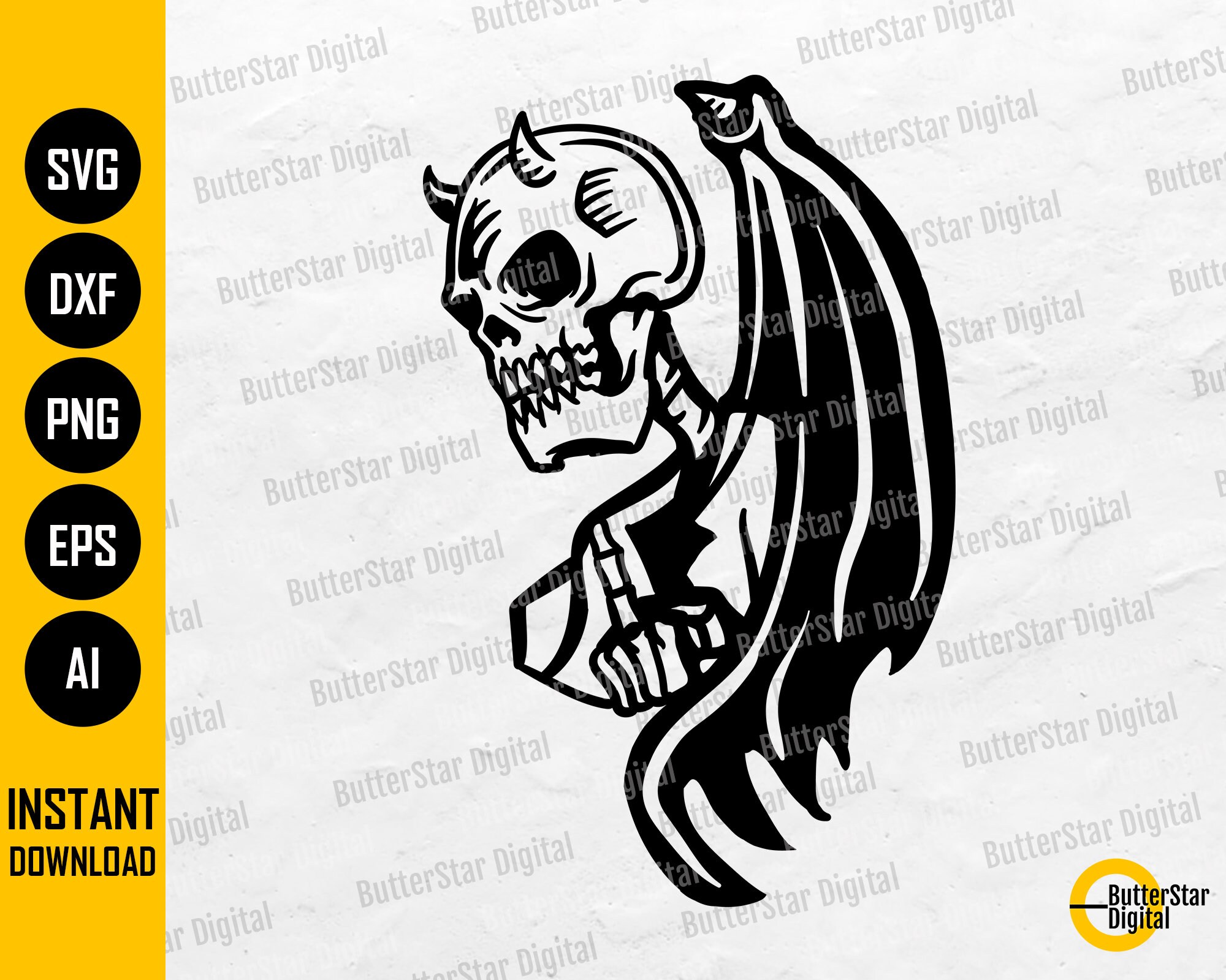 Devil Skeleton SVG Satan SVG Hell SVG Demon Svg Grave - Etsy