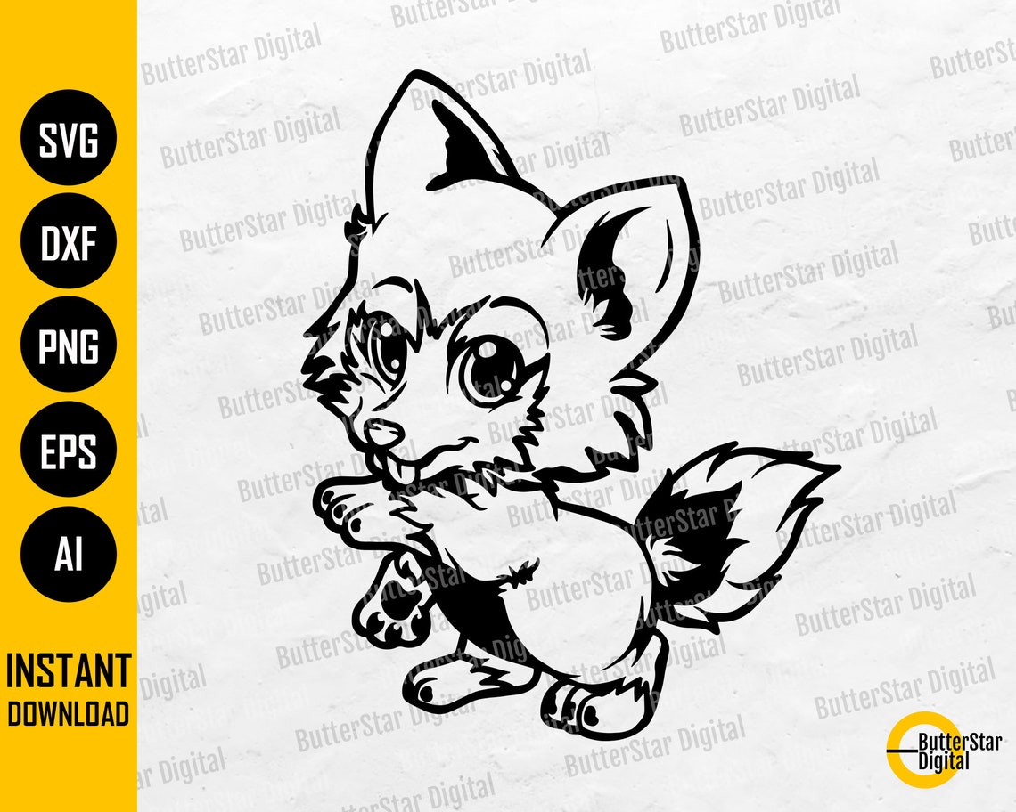 Cute Baby Wolf SVG Fox SVG Puppy SVG Outdoor Camp Forest - Etsy